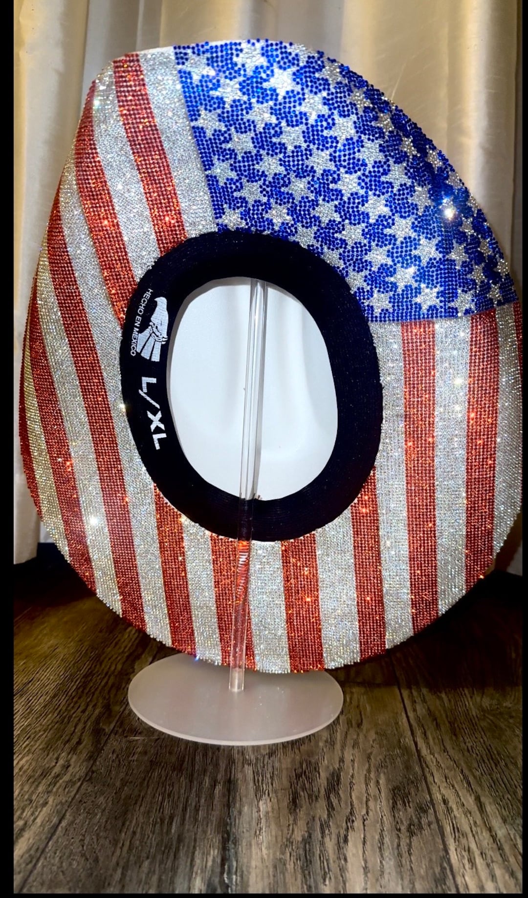AMERICAN FLAG USA Rhinestone Cowboy Hat Red White and Blue - Etsy
