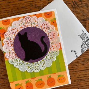 DIY Card Kit Halloween Cards Black Cat Halloween Card Kit Blank Cards ...