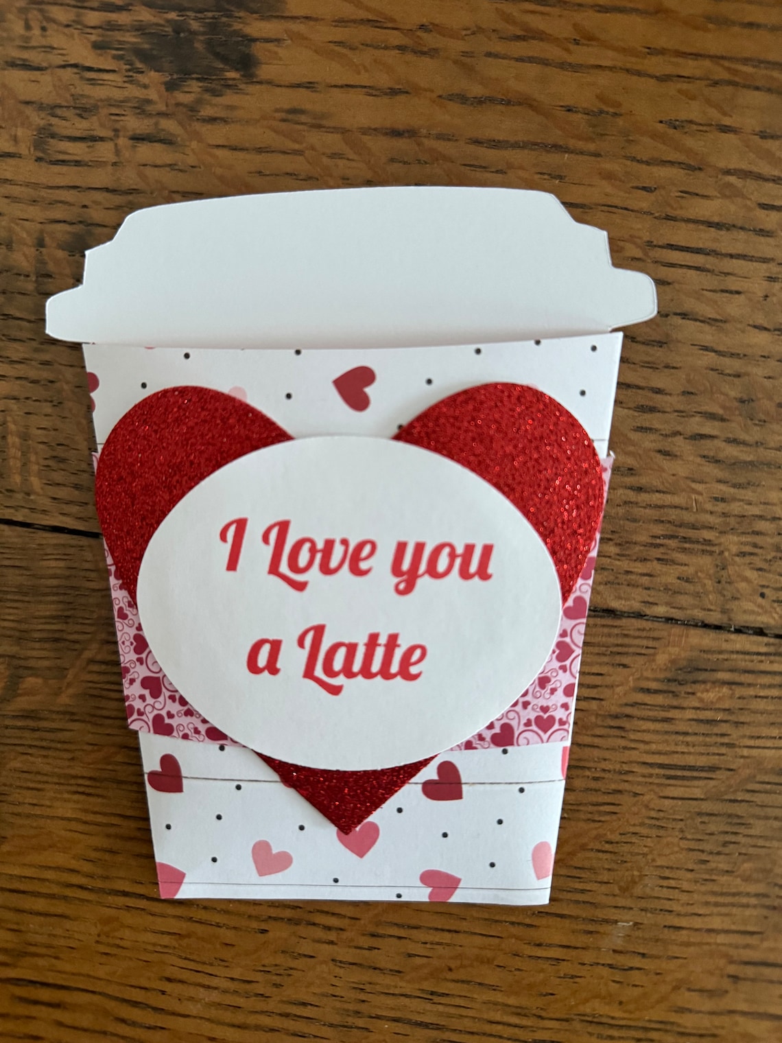 Valentine Coffee Cup Gift Card Holder: Takeaway Design - Etsy