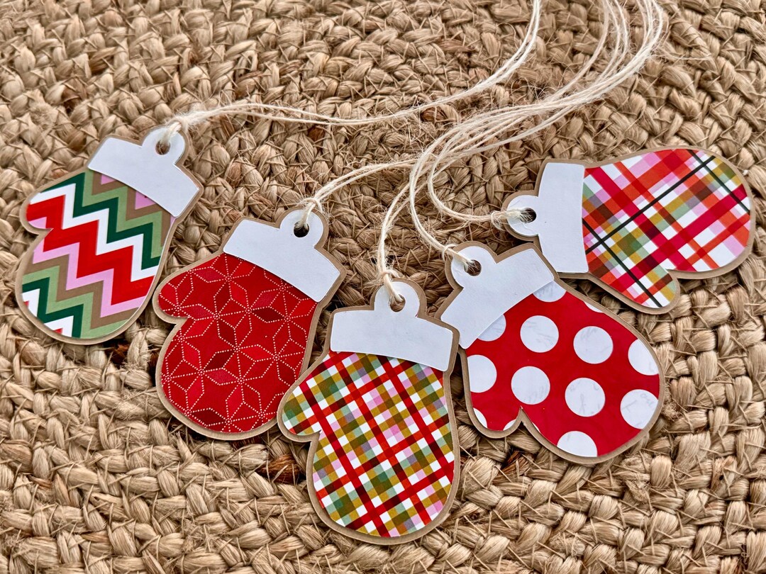 Farmhouse Christmas Mitten Gift Tags - Set of 5 - Etsy