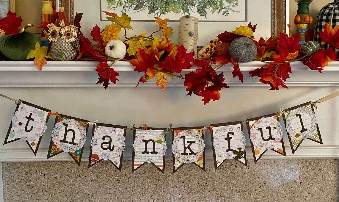 DIY KIT Thanksgiving Banner Harvest Banner Pumpkin Banner - Etsy