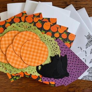 DIY Black Cat Halloween Cards Kit Halloween Cards Black Cat Halloween ...