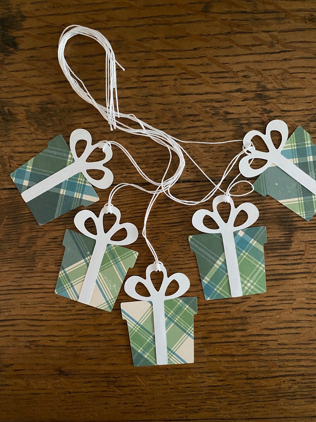 Plaid Christmas Gift Tags: Holiday Present Decoration, Set of 5 - Etsy