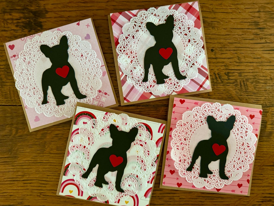 Kit to Make 10 or 25 Class Valentines French Bulldog Valentine Kit ...