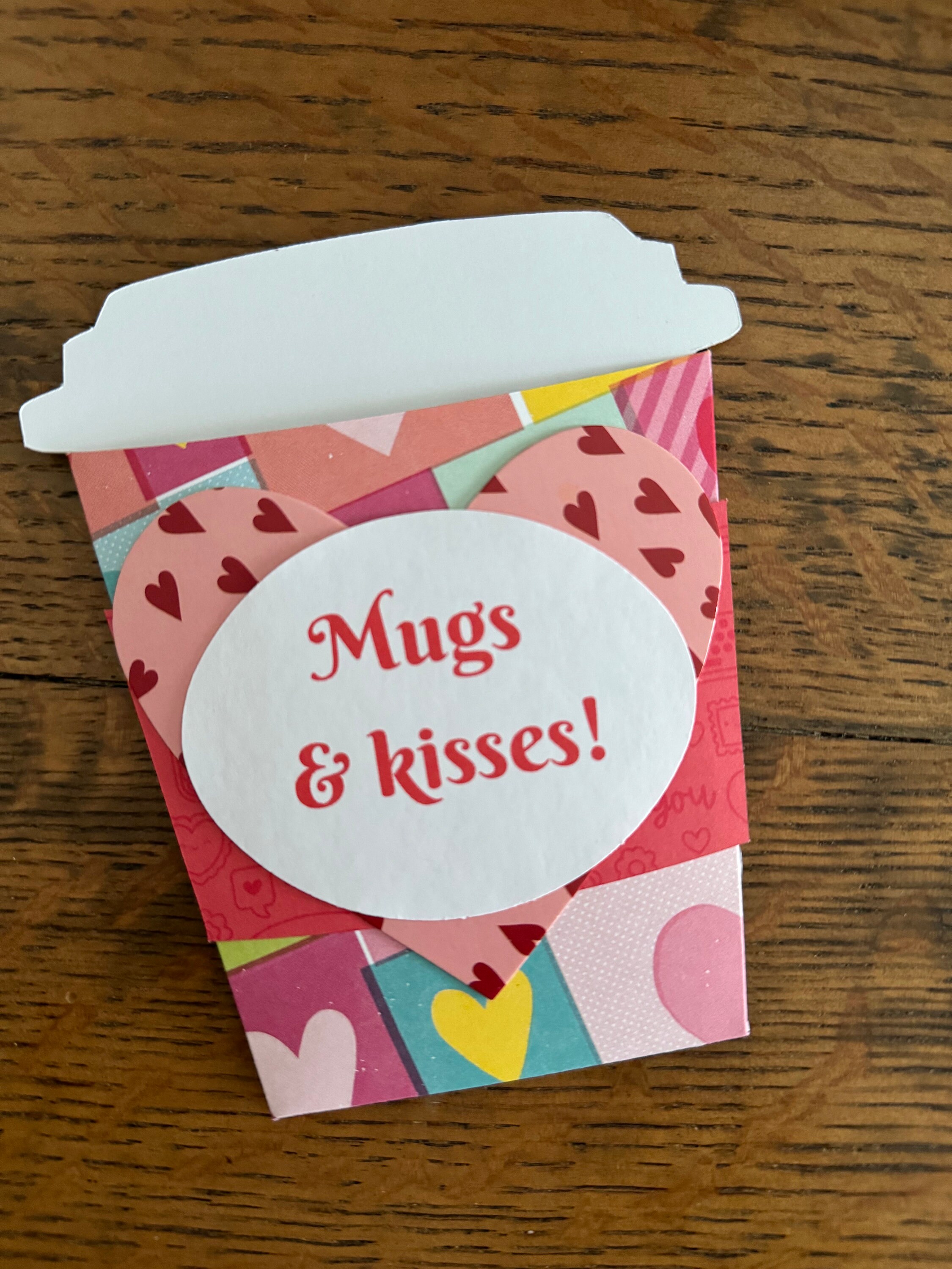 Valentine Coffee Cup Gift Card Holder: Takeaway Design - Etsy