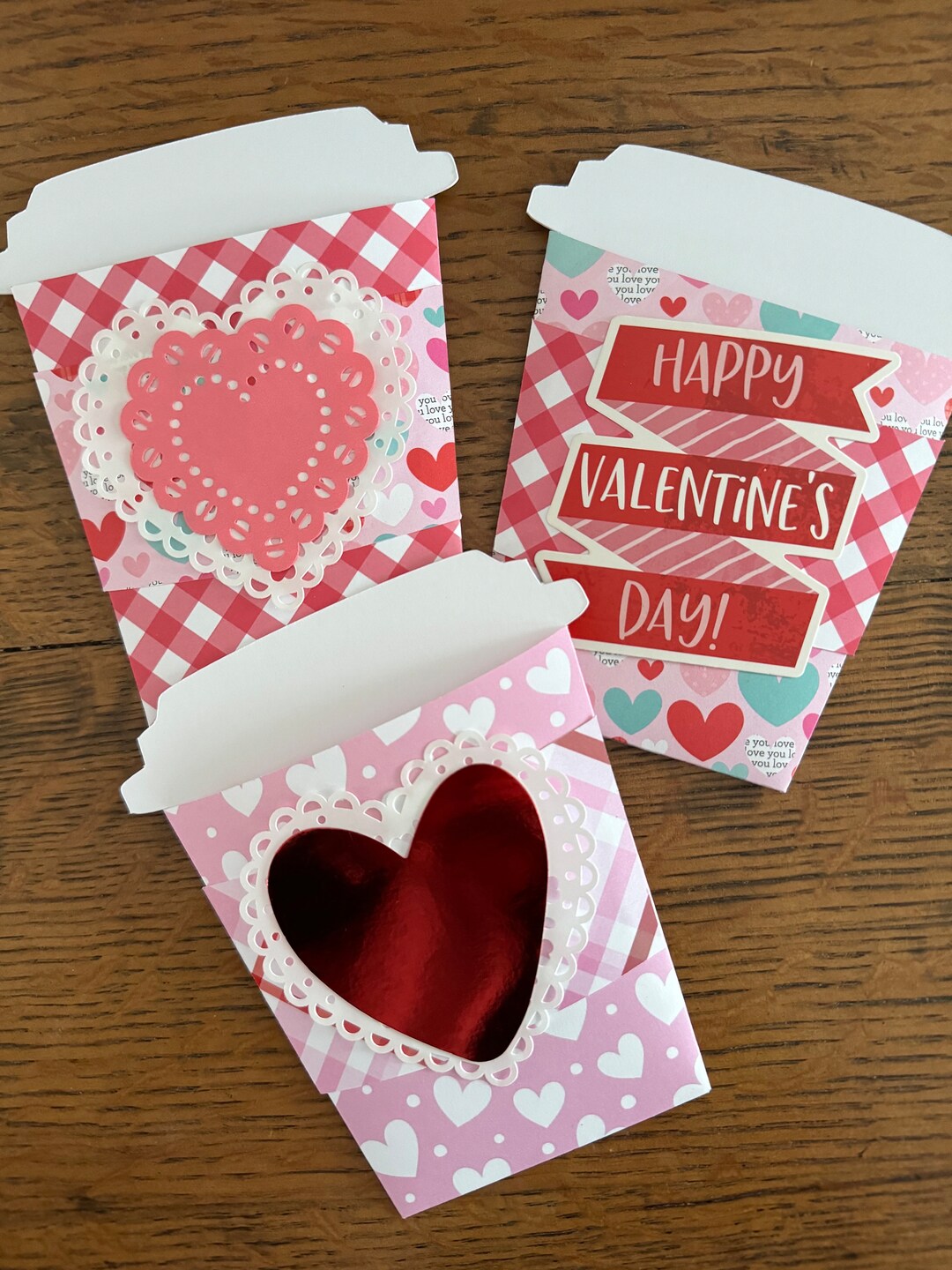 Valentine Gift Card Holder Takeaway Cup Coffee Cup Valentine Card - Etsy