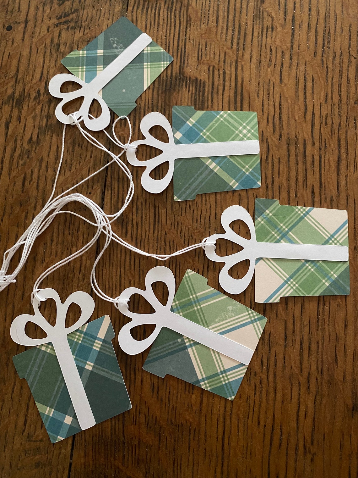 Plaid Christmas Gift Tags: Holiday Present Decoration, Set of 5 - Etsy