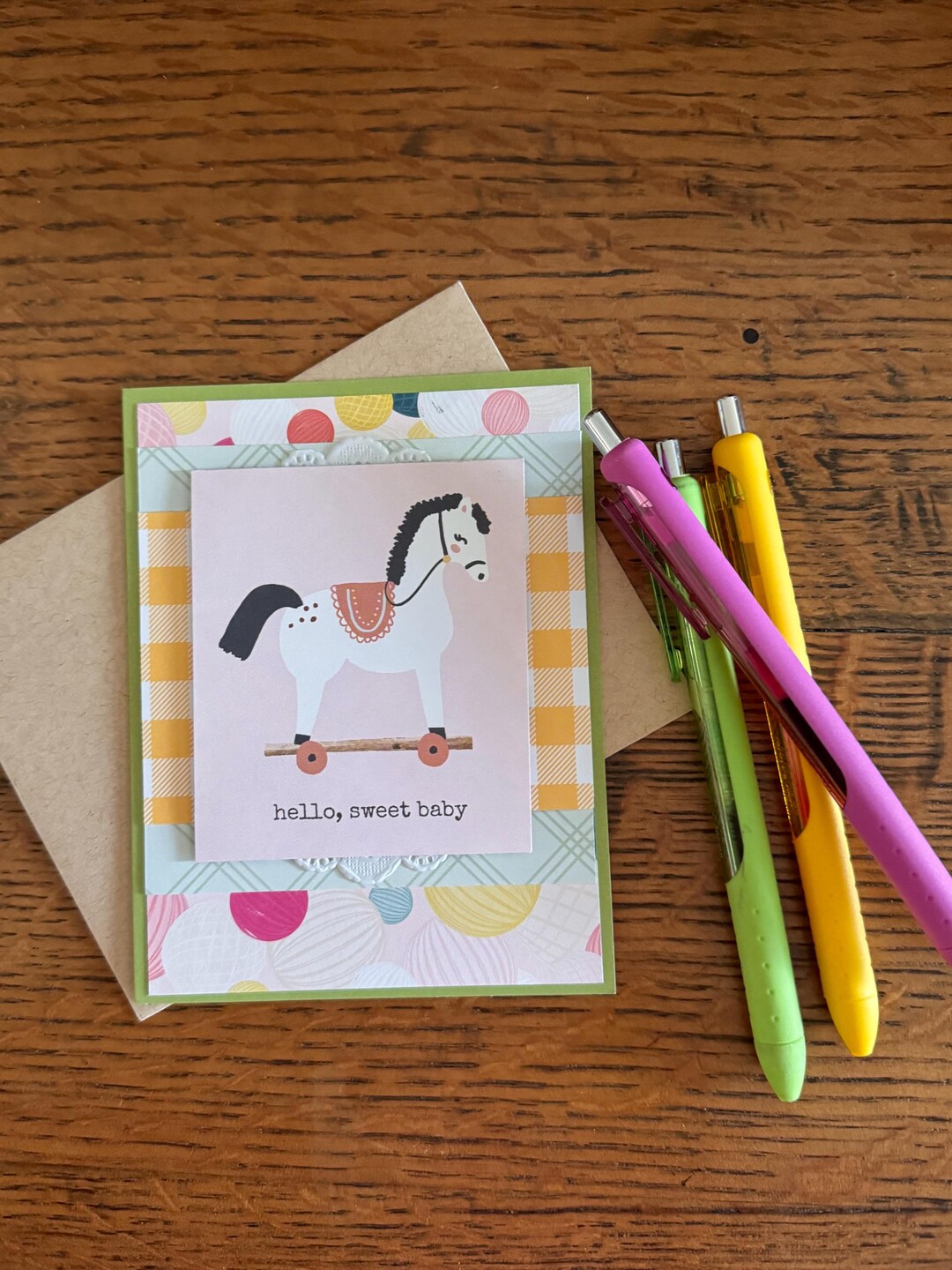 Hello Sweet Baby Card - Baby Card - Boho Baby Card - Congratulations ...