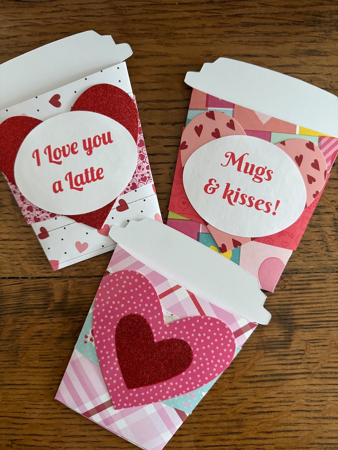 Valentine Coffee Cup Gift Card Holder: Takeaway Design - Etsy