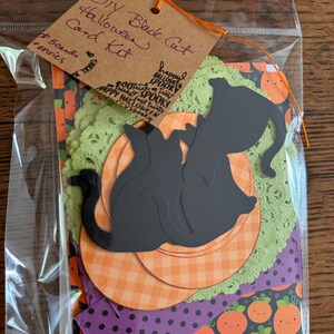 DIY Black Cat Halloween Cards Kit Halloween Cards Black Cat Halloween ...