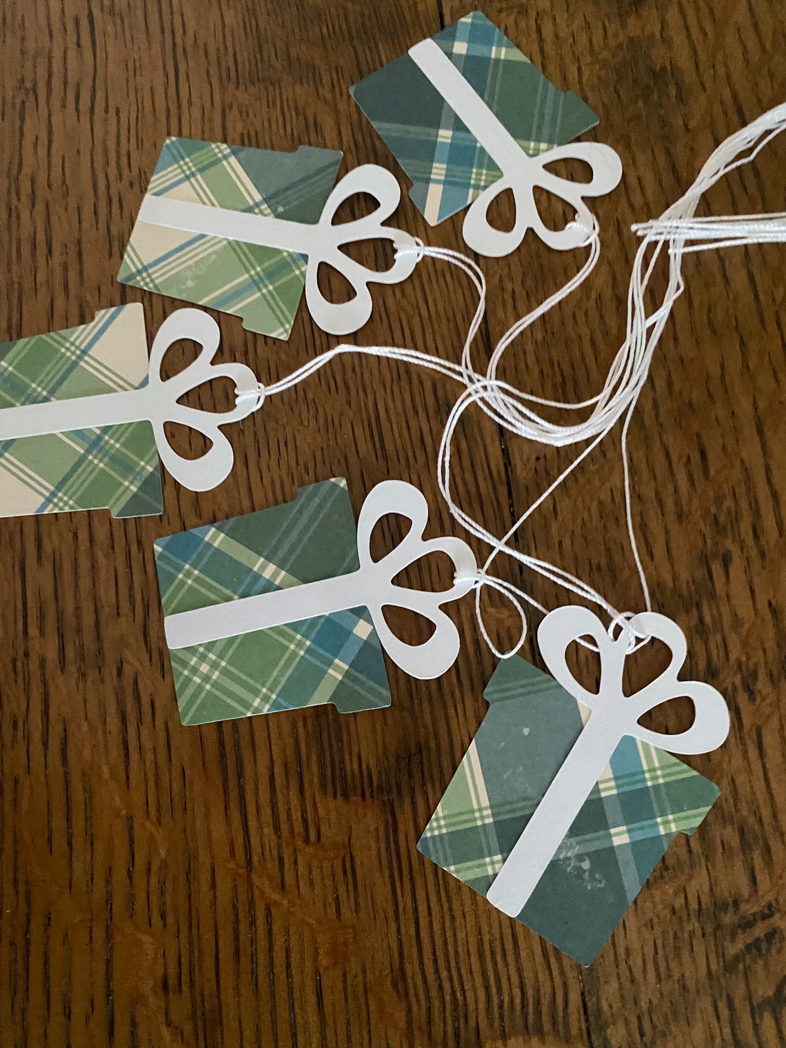 Plaid Christmas Gift Tags: Holiday Present Decoration, Set of 5 - Etsy