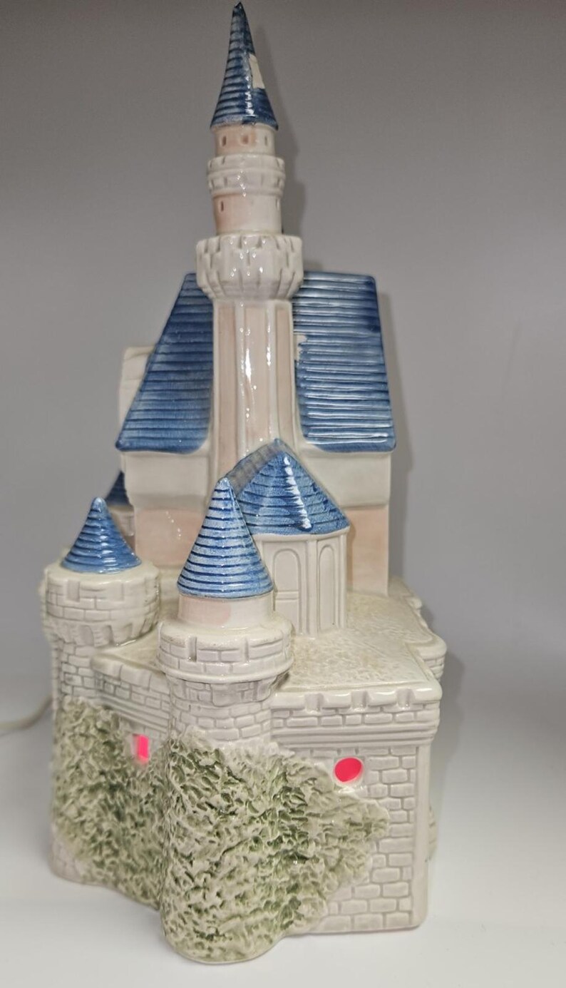 Disney Sears Cinderella Castle Magic Kingdom Ceramic Light up With Box ...