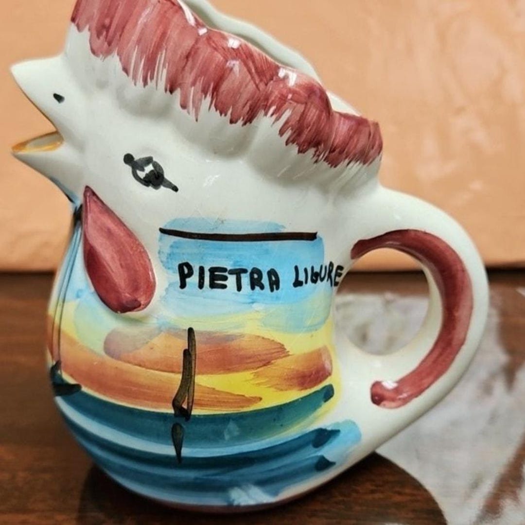 VTG Deruta (PG) Rooster Creamer Handpainted Made in Italy - Etsy