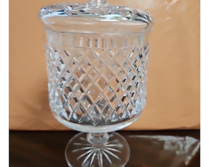 VTG Rare Cavan Irish Crystal Footed Candy Dish With Lid - Excellent ...