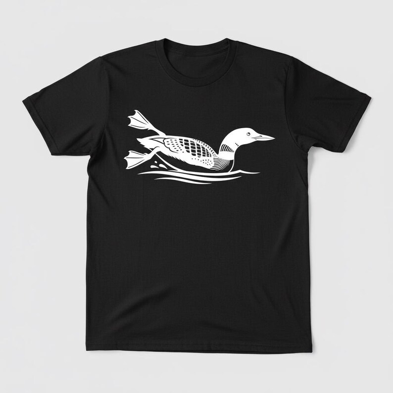 Common Loon Vector Graphic, Black Image (digital Download) - Etsy
