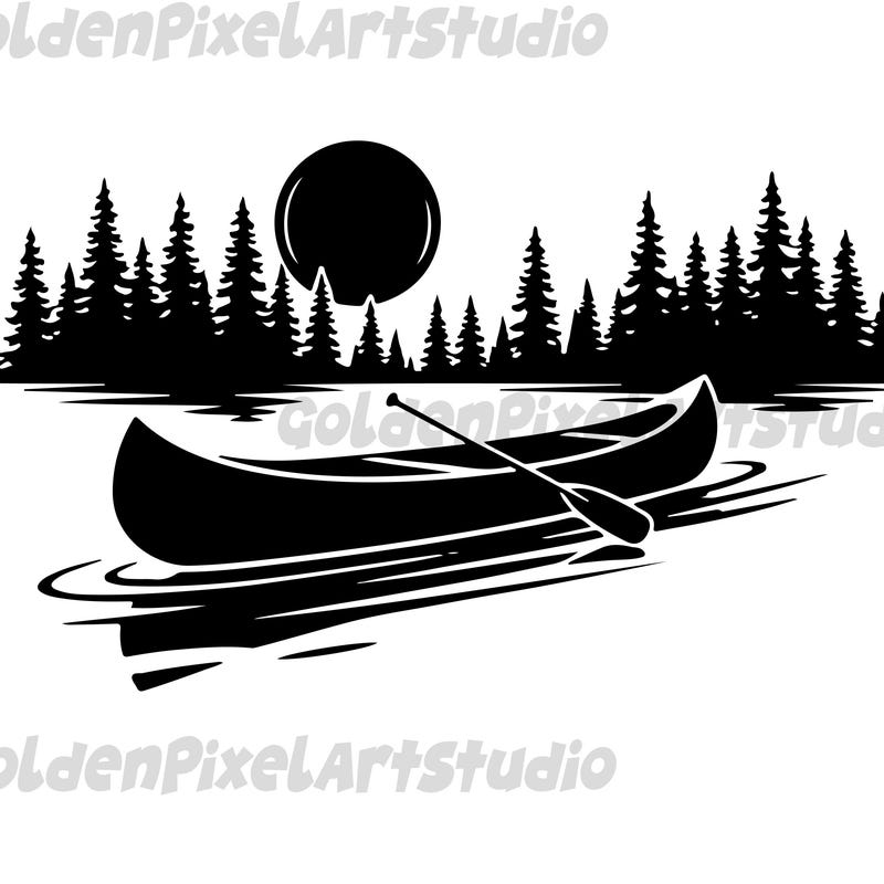 Canoe Svg - Etsy