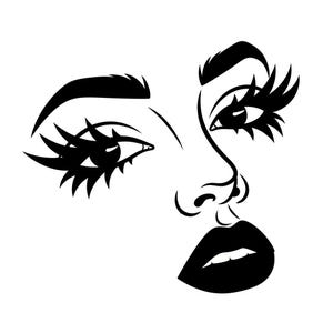 Vector WOMAN Face, AI, Eps, Pdf, Png, Svg, Dxf, Jpg Download Files ...