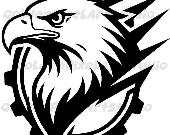 Eagle Head SVG File, Eagle Head DXF, Eagle Head Png, Bald American ...