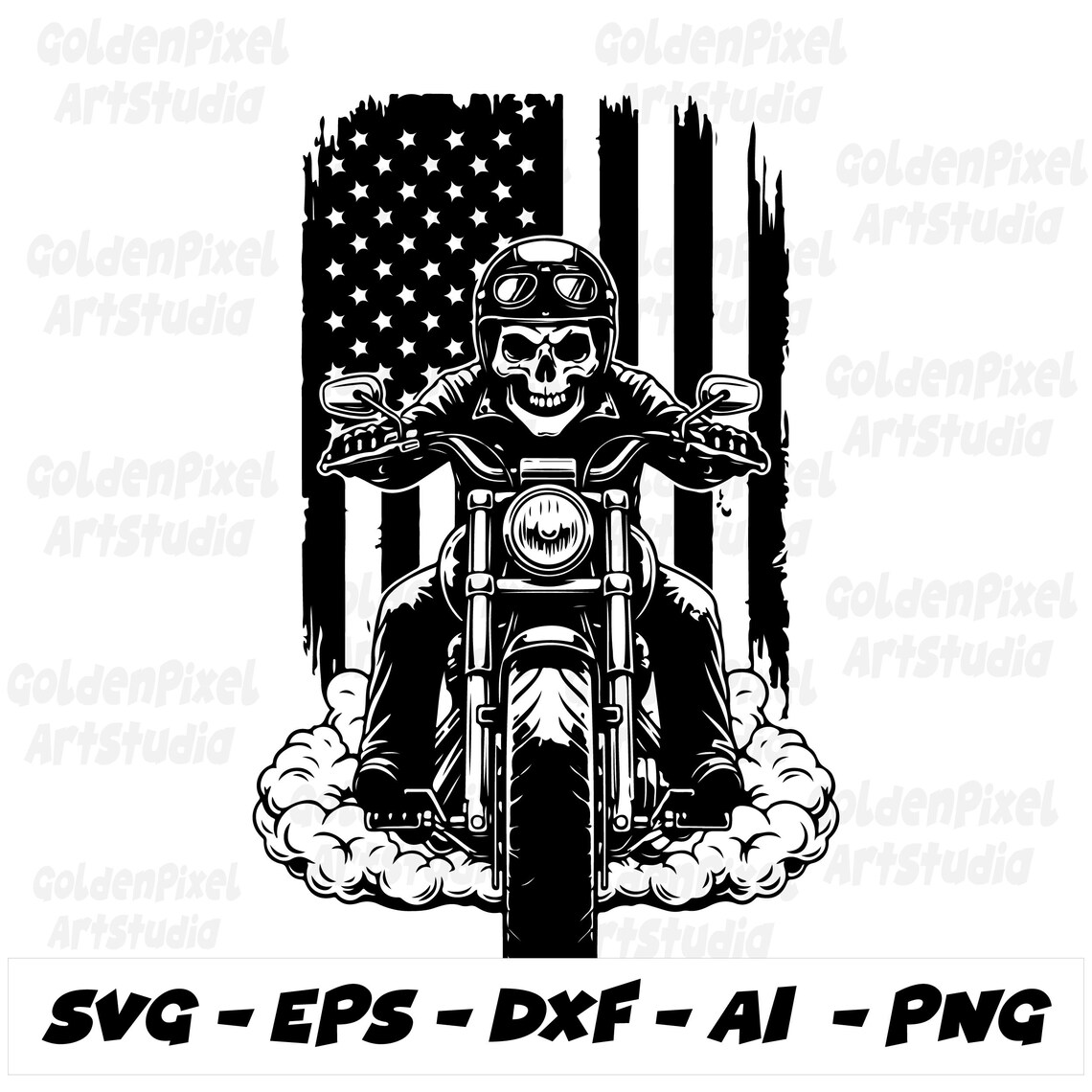 US Flagge Adler Biker SVG, Motorrad Clipart (digitaler Download) - Etsy ...