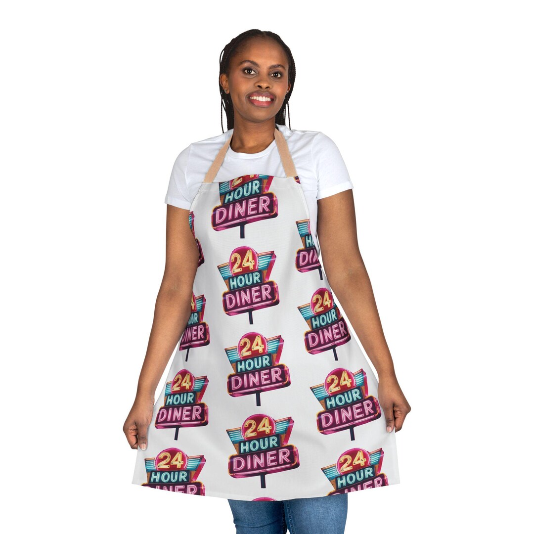 80s Neon Kitchen Apron, Retro Diner Style - Etsy
