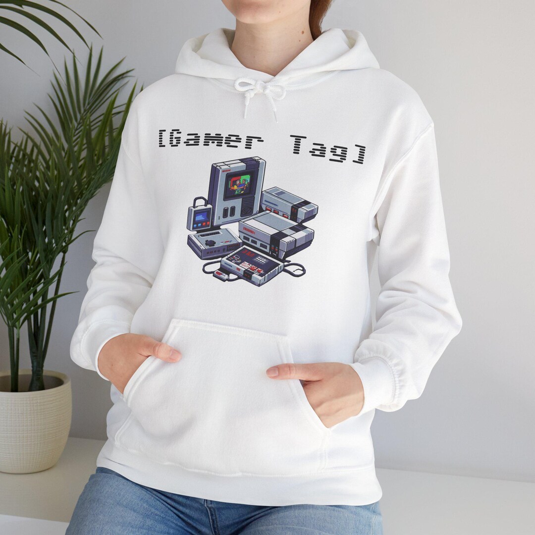Personalized Retro Gamer Hoodie - Custom Gaming Sweatshirt, Twitch ...