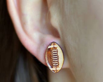 Football earrings | Etsy