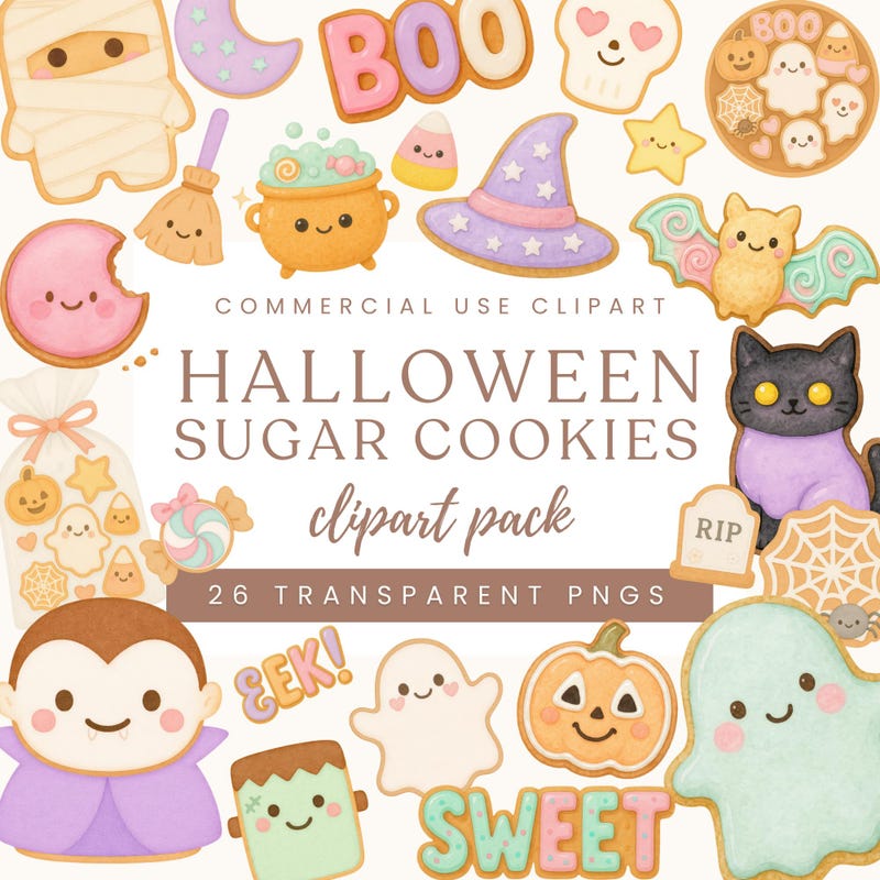 Sugar Cookie Clipart - Etsy