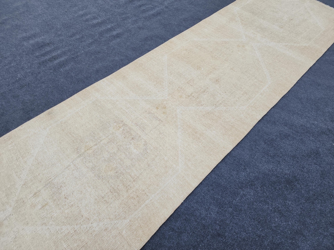 3.1 X 10.5 FT Neutral Runner, Turkish Runner, Vintage Runner, Oushak ...