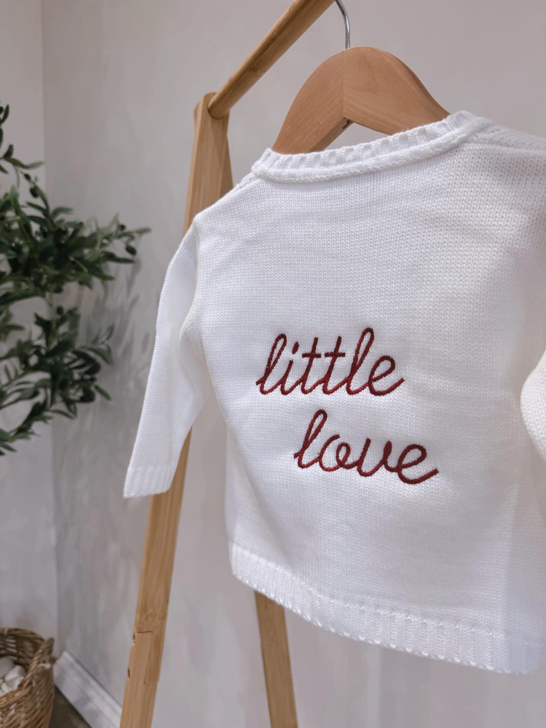 Embroidered Baby Cardigan | "little Love" Knit Valentine Outfit - Etsy UK