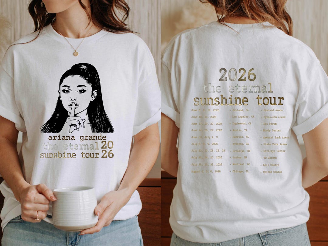 Ariana Grande Eternal Sunshine Tour 2026 Shirt, Vintage Pop Concert Tee ...