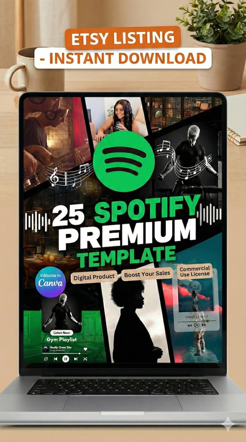 25 Spotify Instagram Post Template | Canva Editable Spotify Playlist ...
