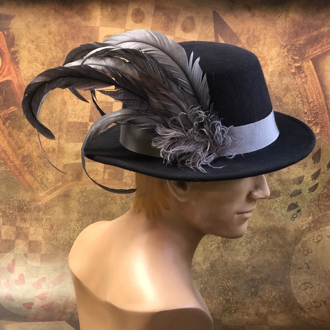 Illyria Hat Renaissance Hat Elizabethan Flat Crown Tall Hat - Etsy