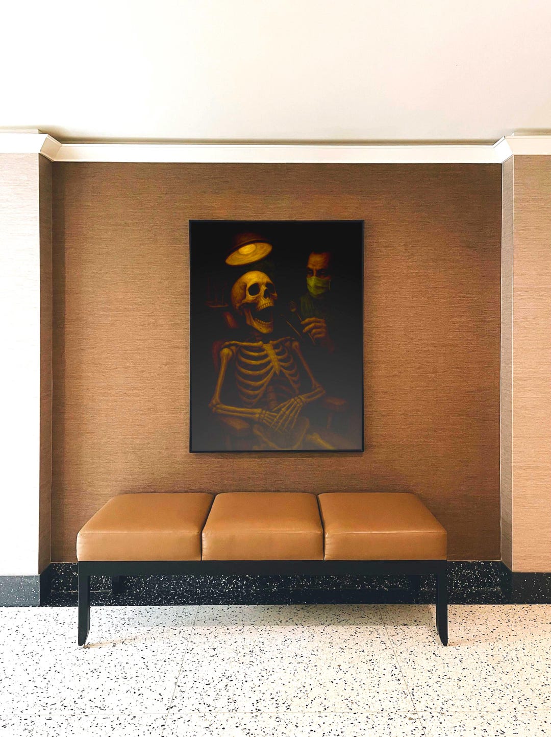Skeleton Dentist Wall Art | Dark Humor Dental Poster | Gothic Halloween ...