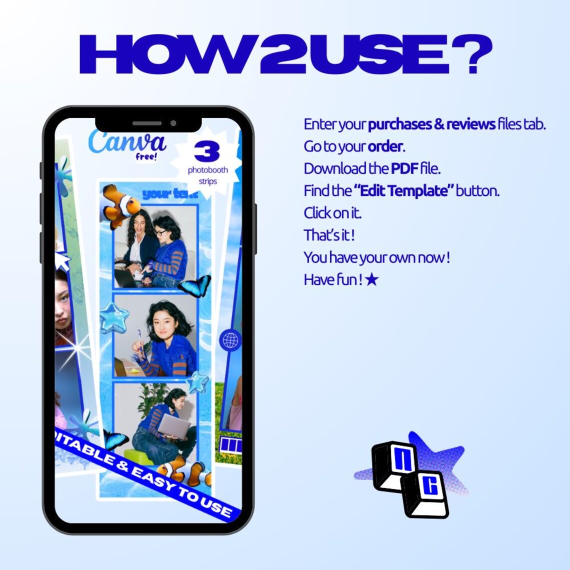 Frutiger Aero Photobooth Strips Canva Free Editable Template - Etsy