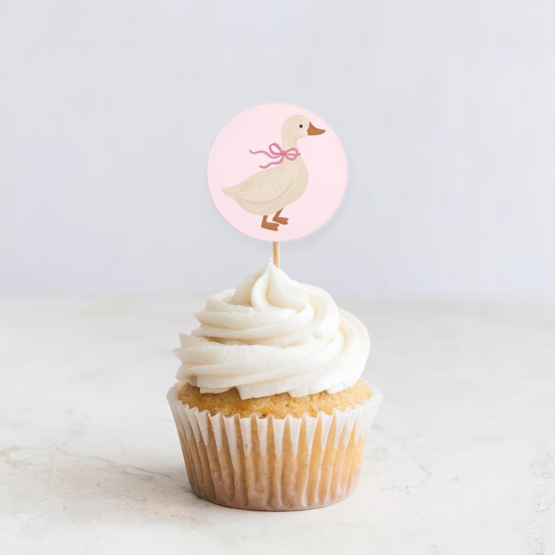 Goose Cupcake Toppers for Baby Shower, Silly Goose Cupcake Toppers ...