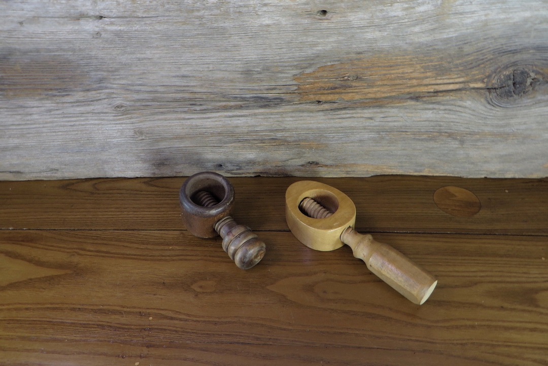 Vintage Wooden Nutcracker 2 Screw Type Wood Nutcrackers 1970's Rustic Primitive Kitchen Decor - Etsy