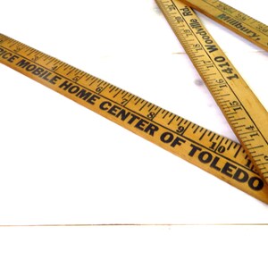 2 Vintage Folding Yardsticks Advertising Rulers Millbury Ohio | Etsy
