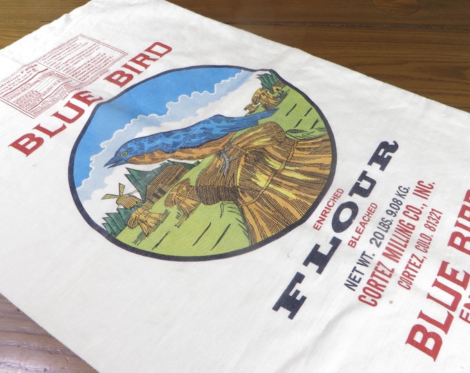 Blue Bird Flour Sack Cortez Milling Company Cortez Colorado Empty 20 ...