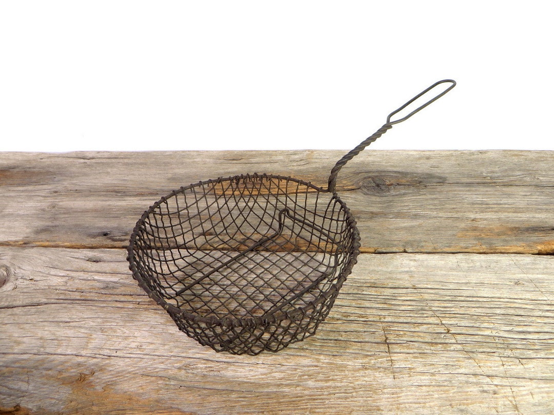 Primitive Wire Strainer Pot Sieve Rustic Kitchen Decor Farmhouse ...