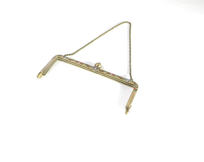 Antique Purse Frame With Enamel and Rhinestones 1920's 1930's Purse ...