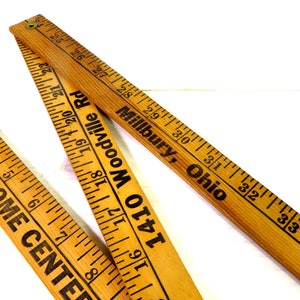 2 Vintage Folding Yardsticks Advertising Rulers Millbury Ohio | Etsy