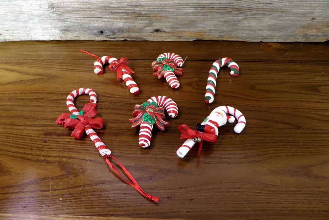 Vintage Retro Christmas Tree Ornaments Candy Cane Ornaments Santa ...