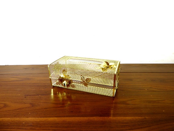 Vintage Gold Tissue Box Facial Tissue Box Holder Tissue Box - Etsy