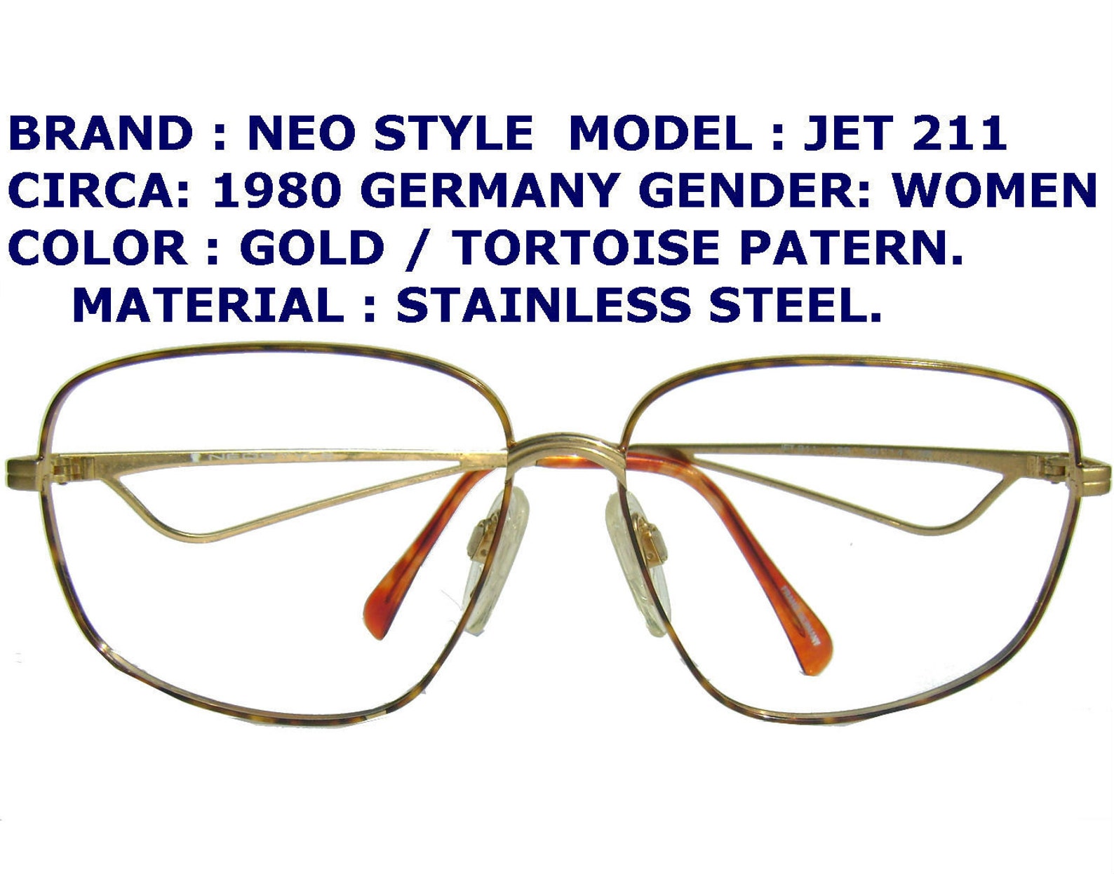 Neo Style Optical Glasses / Neo Style Vintage Eyeglasses / - Etsy