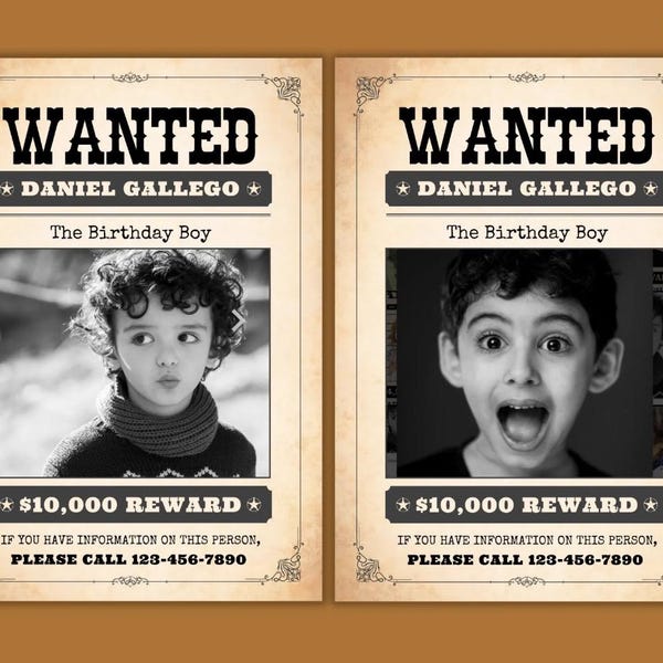 Wanted Posters Template Png - Etsy