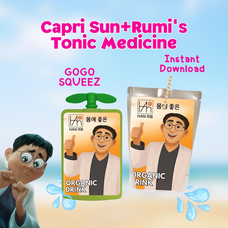 Kpop Demon Hunters, Dr. Han's Tonic Drink Wrapper, Gogo Squeez ...