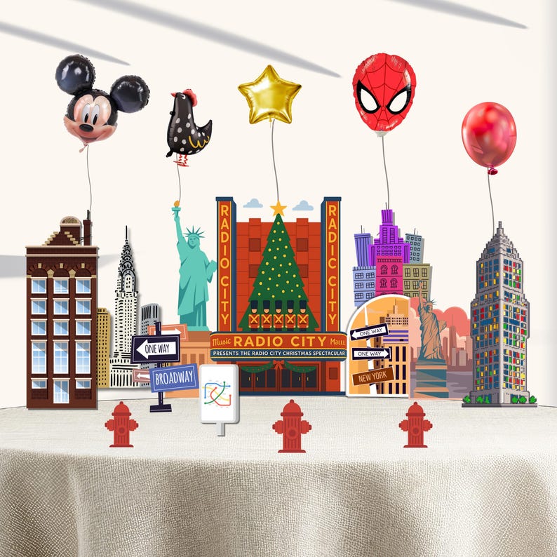 Macy’s Thanksgiving Day Parade Printable, DIY Parade Tablescape Decor ...