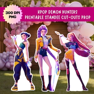 Printable Kpop Demon Hunters Standee Cut Outs - Etsy