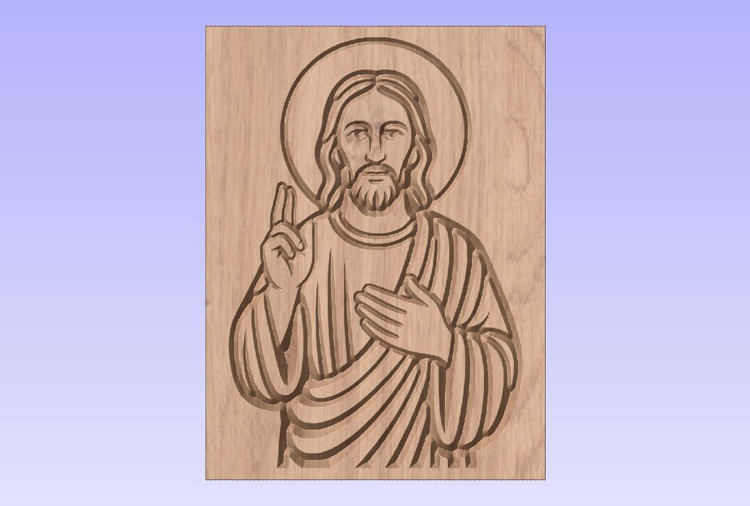 Jesus Blessing Icon – CNC Line Art File - Etsy