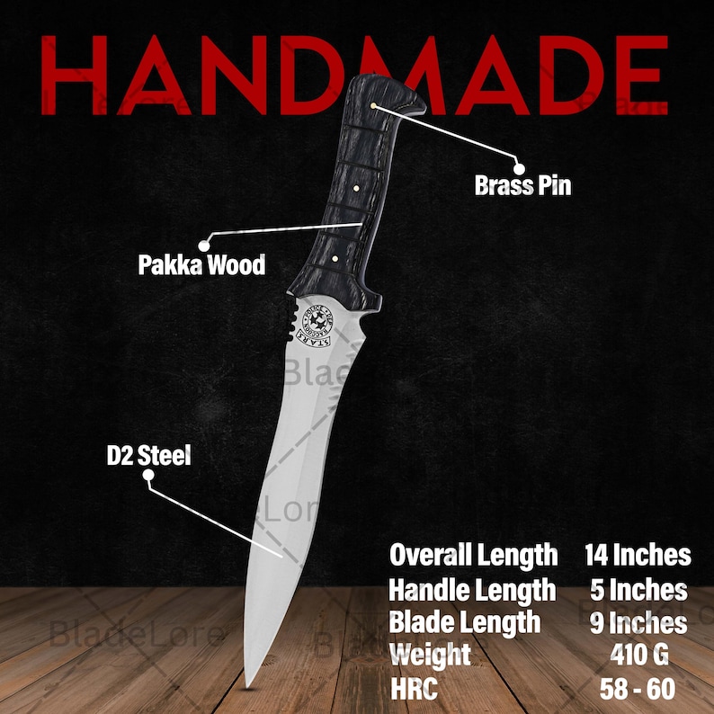 Resident Evil 4 Leon Kennedy Knife – Handmade D2 Steel Hunting Blade - Etsy